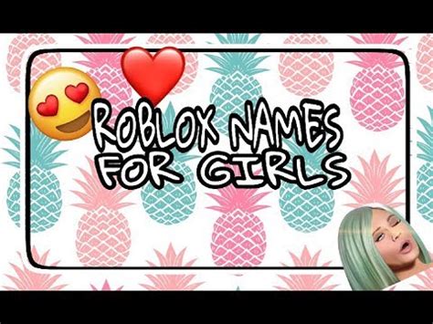 8 Roblox Names For Girls Youtube