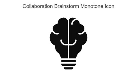 Collaboration Brainstorm Monotone Icon In Powerpoint Pptx Png And