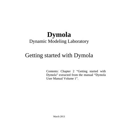pdf dymola dynamic modeling laboratory claytex dokumen tips
