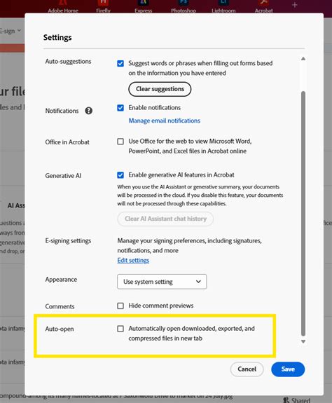 Solved How To Stop Adobe Acrobat From Automatically Openi Adobe Product Community 14584357