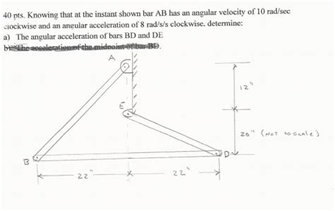 Solved Pts The Rod Shown Rotates About An Axis Through Chegg Com