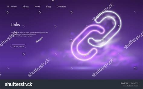 Glowing Link Line Icon Connection Communication Stock Vector Royalty