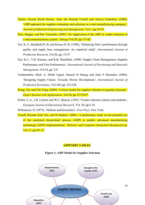 Designing A Computational Tool For Supplier Selection Using Analytical Hierarchy Process Doc