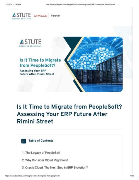 Why Migrate Peoplesoft To Oracle Cloud Today Pdf