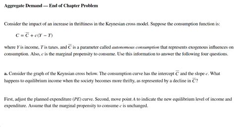 solved aggregate demand — end of chapter problem consider