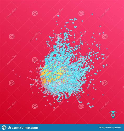 Flying Meteor Cosmic Object Array With Dynamic Emitted Particles