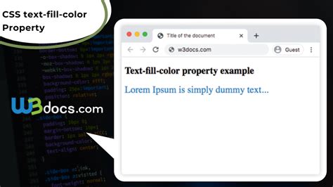 Css Text Fill Color Property Webkit Text Fill Color