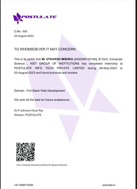 Utkarsh Mishra On Linkedin Internshipcompletion Techindustry