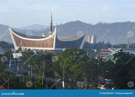 View Of Rows Of Houses And Buildings In The City Of Padang In The