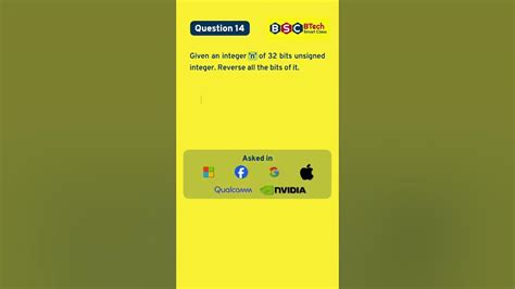 Placements Preparation How To Reverse Bits In A 32 Bit Integer 🔄 Quick Coding Tutorial Dsa