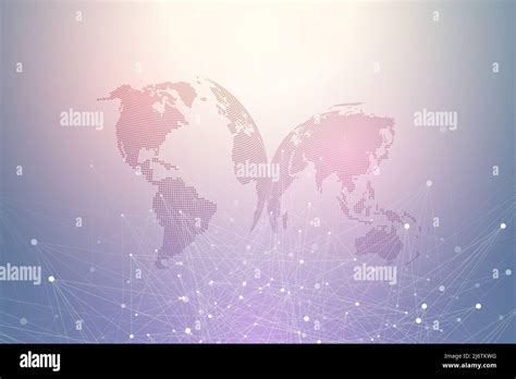 Global Network Connection Concept Social Network Communication In The Global Business Big Data