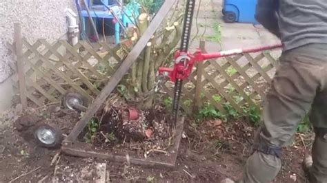 Home Made Tree Hedge Stump Root Removal Tool Youtube