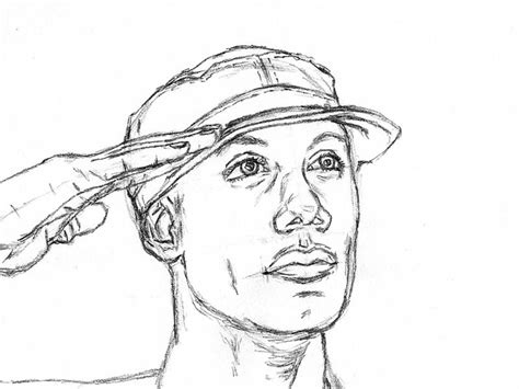 Army Hat Drawing At PaintingValley Com Explore Collection Of Army Hat Drawing