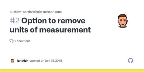 Option To Remove Units Of Measurement Issue 2 Custom Cards Circle