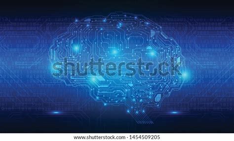 Brain Futuristic Element Circuit Board Encoder Stock Vector Royalty