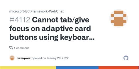 Cannot Tabgive Focus On Adaptive Card Buttons Using Keyboard Navigation · Issue 4112