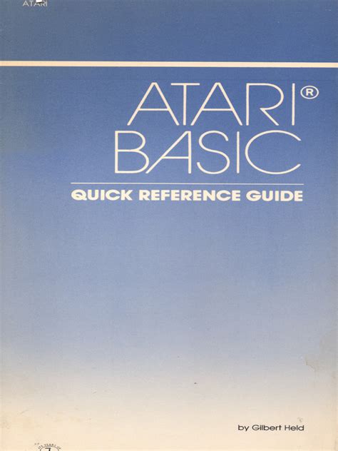 Atari Basic Quick Reference Guide Gilbert Held Pdf