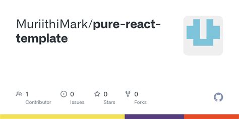 Github Muriithimarkpure React Template