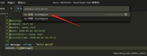 Typescript 系列（基础零）：如何利用vscode运行ts代码？使vscode语法变成ts Csdn博客