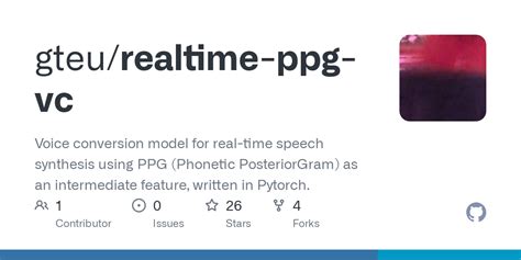 GitHub Gteu Realtime Ppg Vc Voice Conversion Model For Real Time Speech Synthesis Using PPG