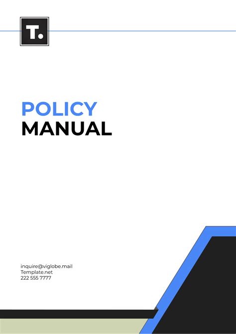 Free Policy Manual Templates To Edit Online And Print