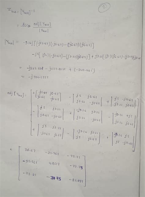 Solved 2 Determine Zbus For The Network Shown In Fig 2 Where