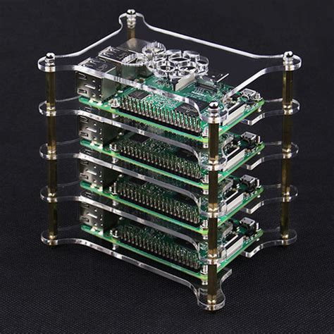raspberry pi stackable case acrylic for pi 3 4 maidatech