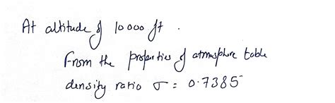 Solved What Is The Density Of The Air Slugs Ft 3 At 10 000 Ft On A Standard Day Course