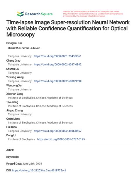 PDF Time Lapse Image Super Resolution Neural Network With Reliable