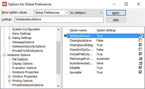 wolfram support quick answers how do i enable autosaving in a mathematica notebook
