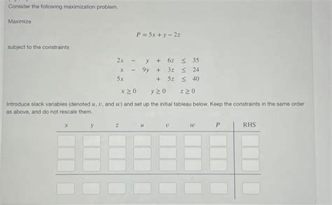 Solved Consider The Following Maximization Problem Maximize Chegg