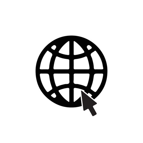 Globe Cursor Icon Vector Template 13088453 Vector Art At Vecteezy
