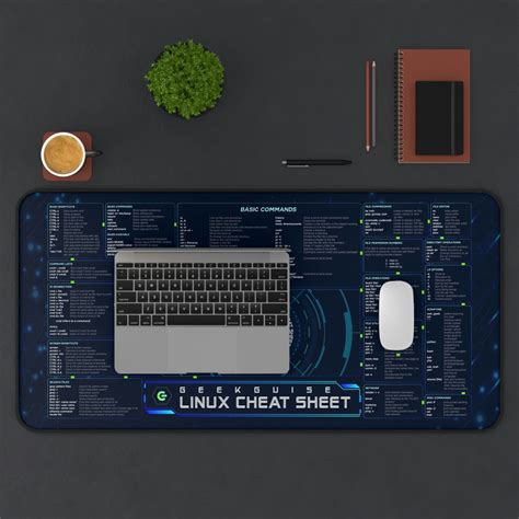 Linux Cheat Sheet Desk Mat Geek Guise