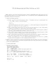 Hw Pdf CS Homework Due Am On Note Answers To The Exercises Listed Below