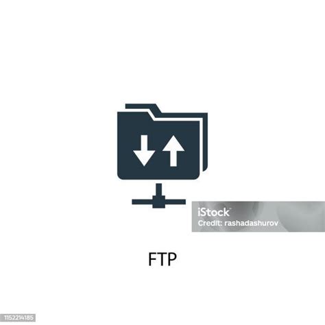 Ftp 아이콘입니다 간단한 요소 그림입니다 Ftp 개념 기호 디자인입니다 웹 및 모바일에 사용할 수 있습니다 0명에 대한 스톡