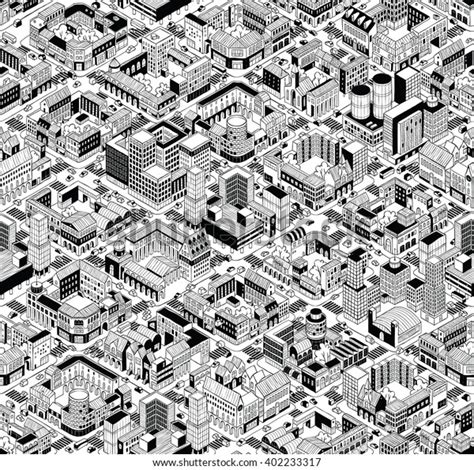 City Urban Blocks Seamless Pattern Large Stock Vector Royalty Free Shutterstock