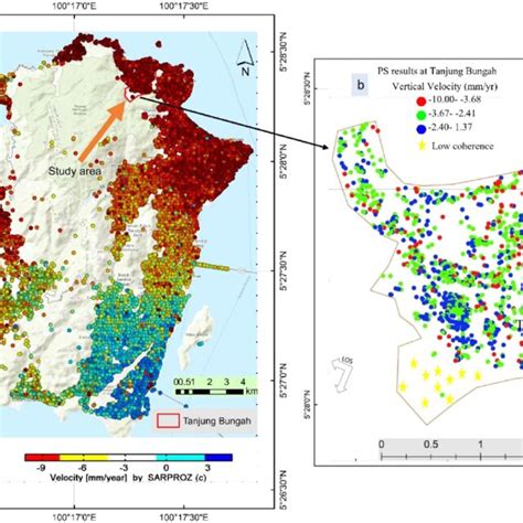 Ps Insar Time Series Over The Entire Penang Island A And Ps Insar Download Scientific Diagram
