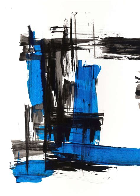 Blue Black And White Art