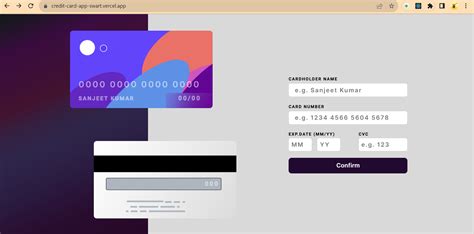Github Chaursiyasanjeet Credit Card App A Credit Card Web App Which Will Take Details As