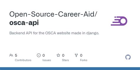 github open source career aid osca api backend api for the osca