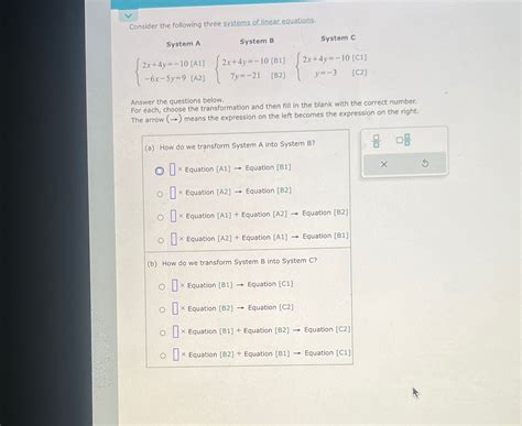 Solved Consider The Following Three Systems Of Linear Chegg