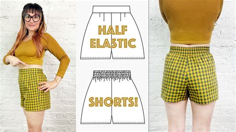 Half Elastic Waistband Shorts Tutorial With Pattern Youtube