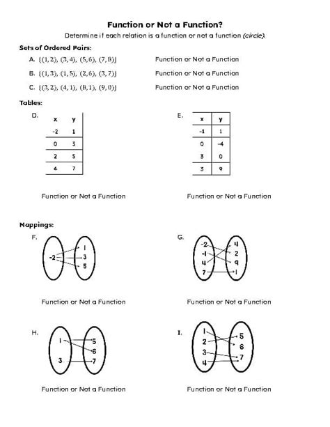Identifying Functions Notes By Msgreenmath Tpt