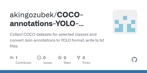 Github Akingozubekcoco Annotations Yolo Format Collect Coco