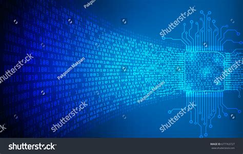 Cpu Technology Decryption Encryption Binary Number Stock Illustration 677763727 Shutterstock