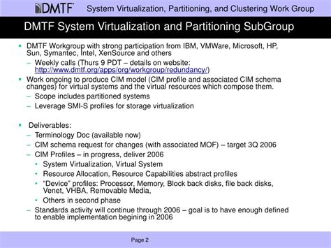 Ppt Overview Of Dmtf System Virtualization Workgroup For Ggf Virtualization Bof Powerpoint
