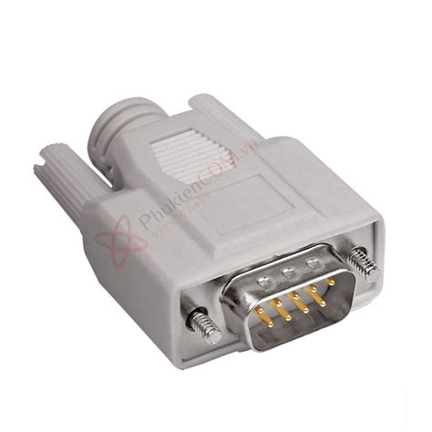 Đầu Hàn Cáp Rs232 Db9 đực Cái Mạ Vàng Kèm ốp Nhựa Mềm Phukiencom