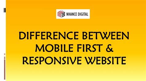 Ppt Difference Between Mobile First And Responsive Website Powerpoint