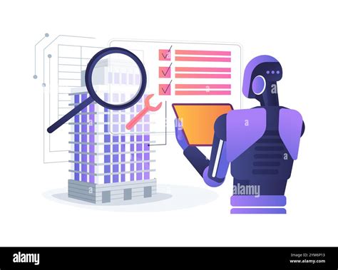 Ai Supported Property Inspection Abstract Concept Vector Illustration