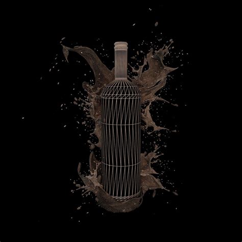 와인 병 스플래시 3d 모델 39 Blend Fbx Obj Free3d